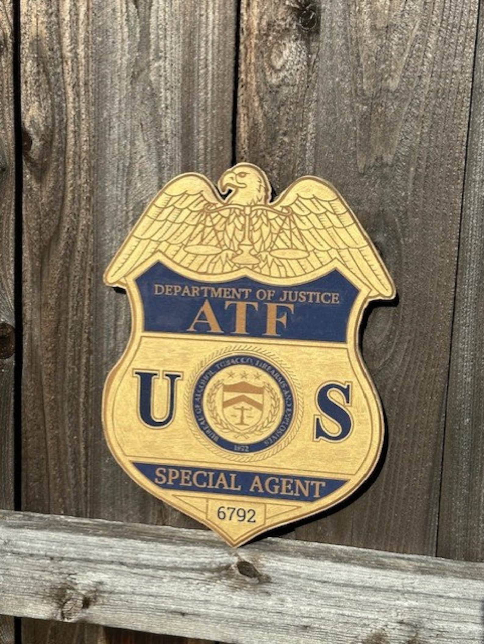 Large Wooden Police Badge Plaque Personalized Custom Engraved Wall ...