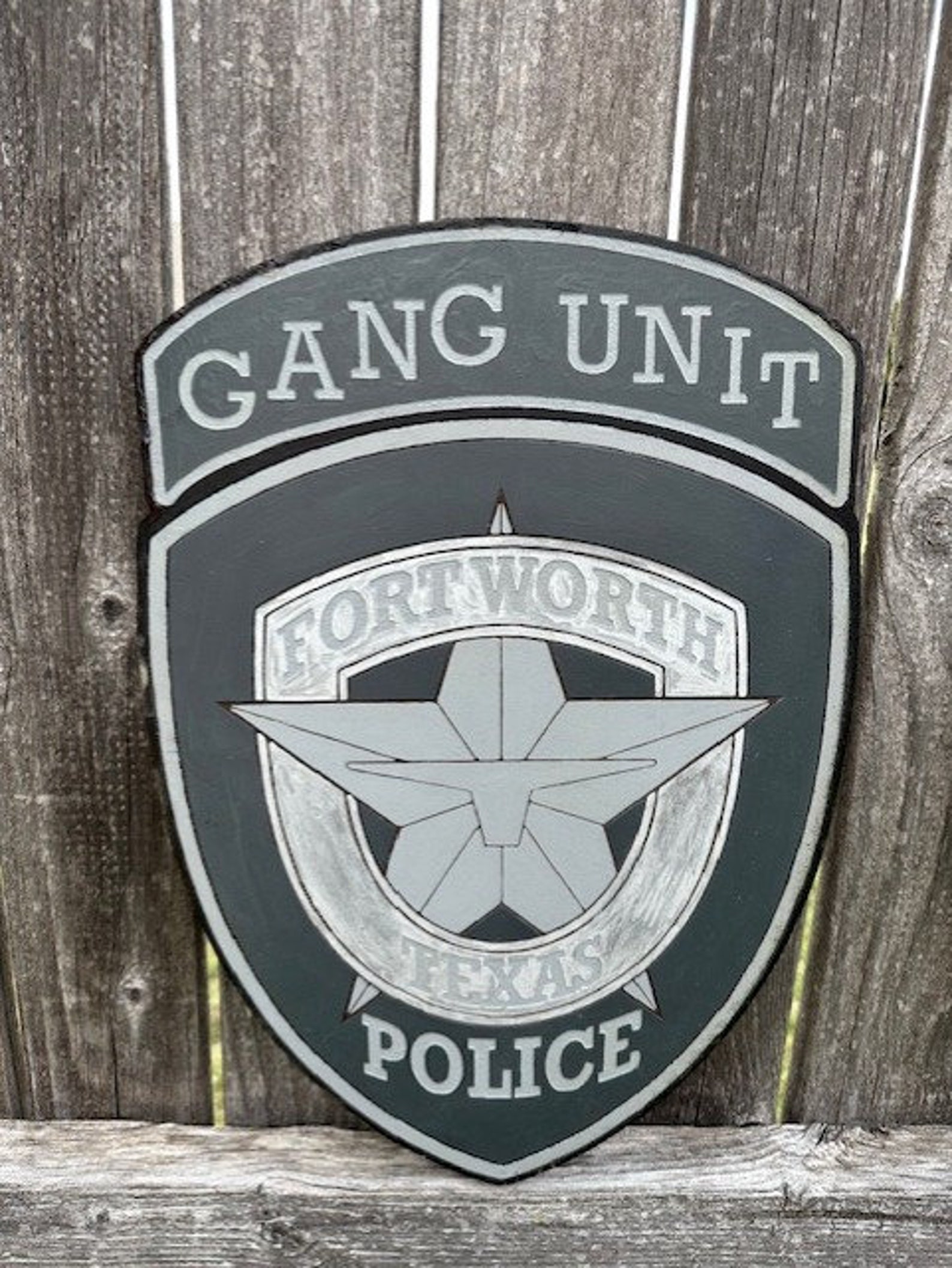 Large Wooden Police Badge Plaque Personalized Custom Engraved Wall ...