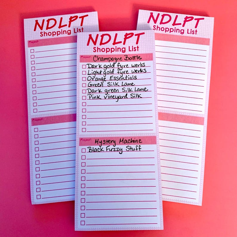 NDLPT Shopping List Notepad - Etsy