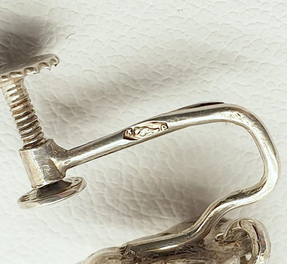 Antique Edwardian 800 Fine Silver and Crystal Screw B… - Gem