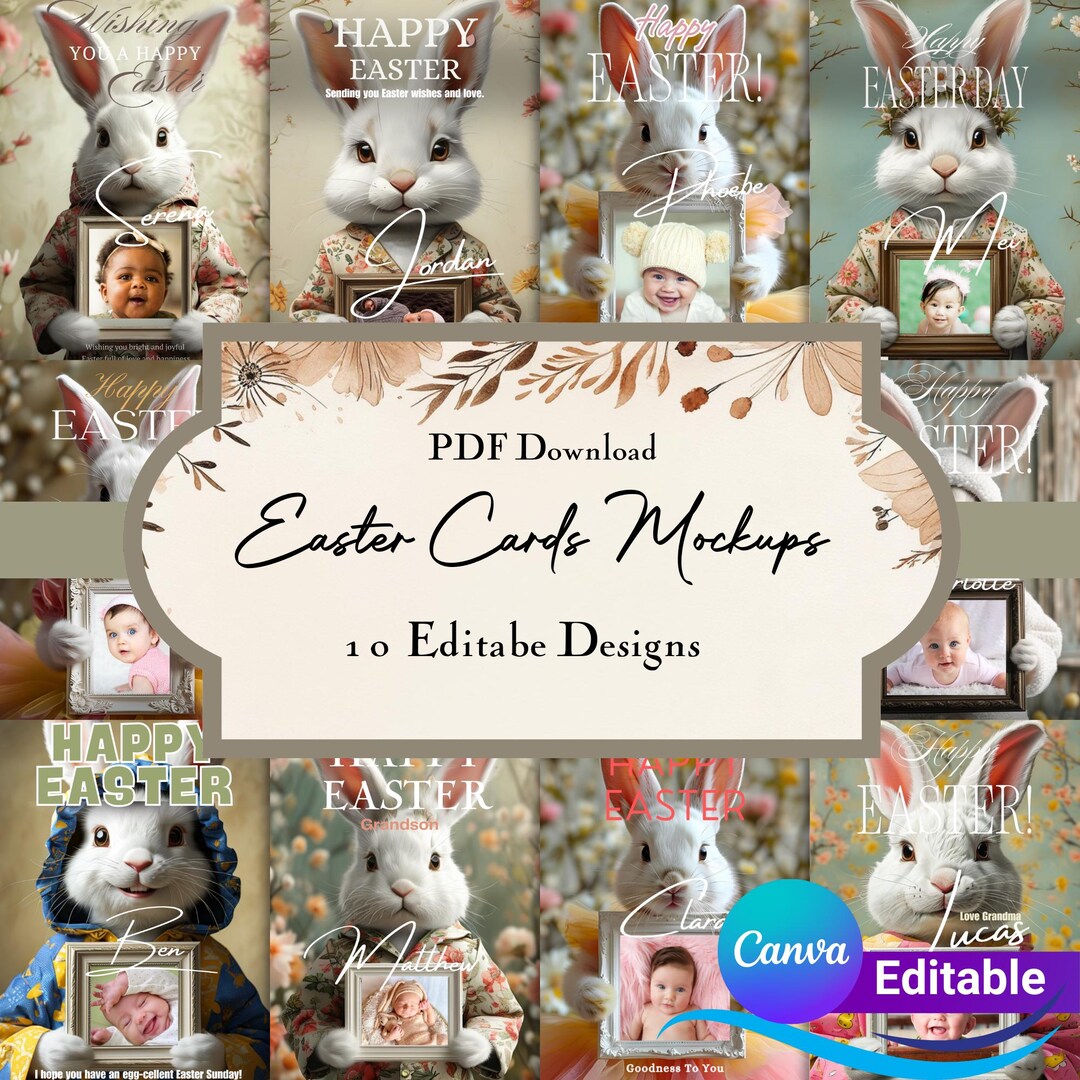 Personalized Easter Cards With Canva - Etsy