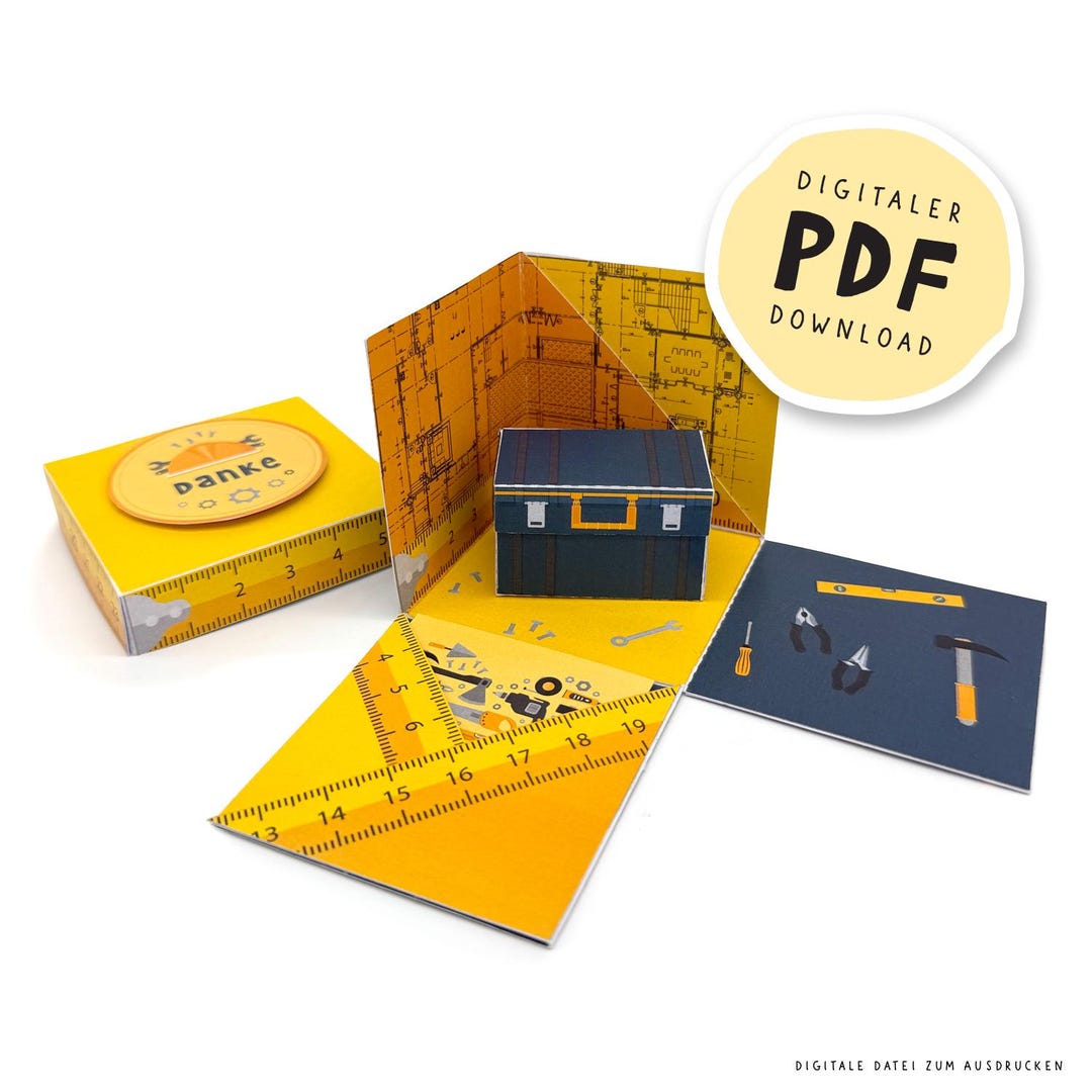 PDF File: DIY Thank-you Box for Craftspeople (PDF Craft Template) - Etsy