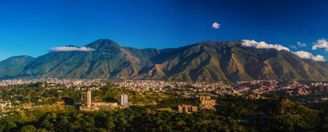 Photograph of a Panoramic View of Caracas - Venezuela With the Avila ...