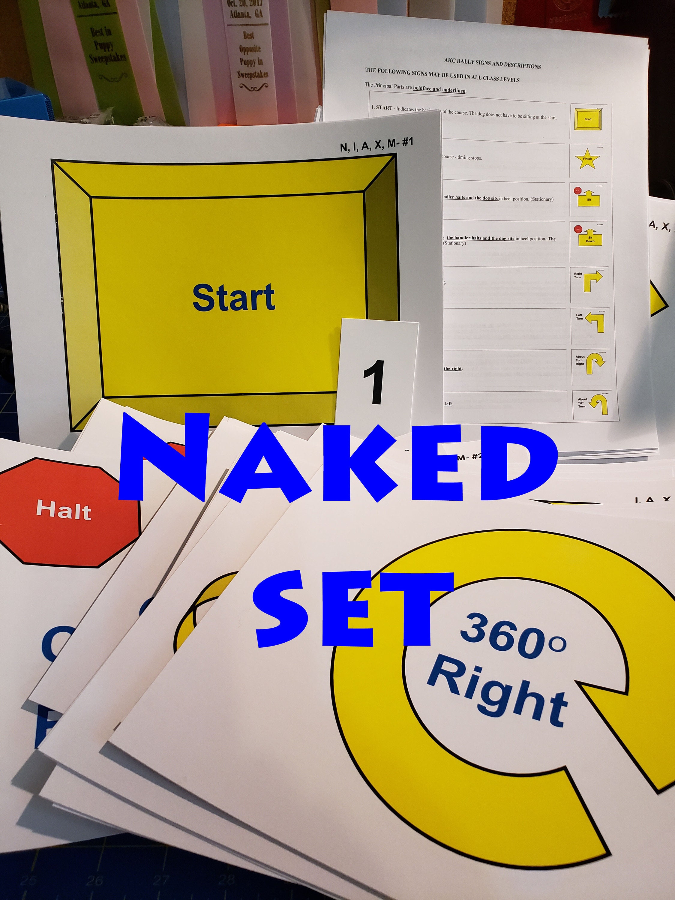 AKC Rally Signs Akc's Virtual Novice & Intermediate Classes Naked Set ...