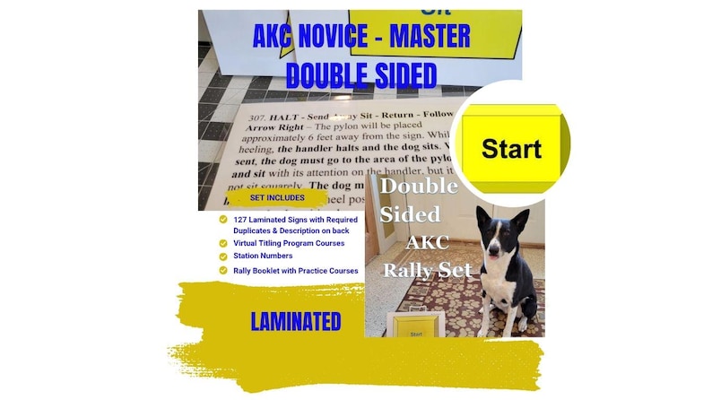 Double Sided Rally Signs Akc's NOVICE - MASTER - Etsy