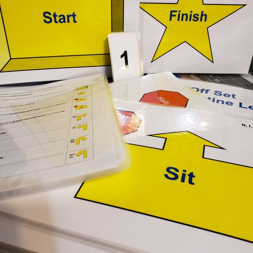 AKC Rally NOVICE Laminated Sign Set With Practice Courses - Etsy