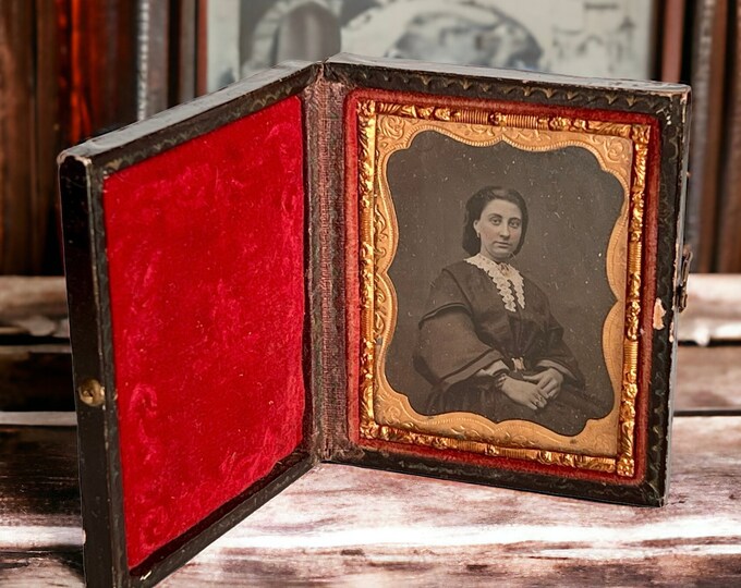 RESERVED for Lidia - Victorian Photograph of a Lady Cased in Leather - Etsy