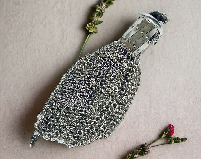 Vintage Chainmail Purse With Little Elephant Made in Silver - Etsy