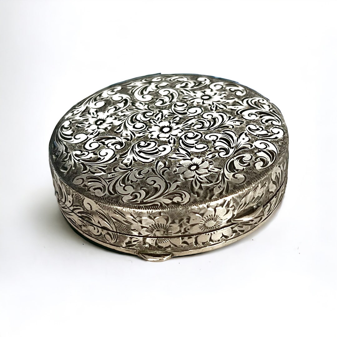 Vintage Sterling Silver Pill Box Made in Austria - Etsy