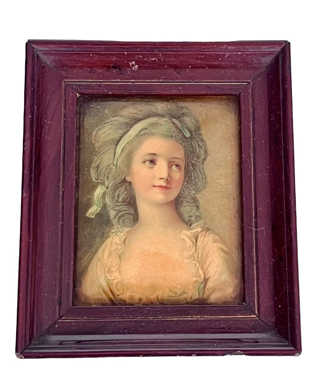 Antique Miniature Lithograph Portrait of Countess Potocka by Kucharski ...