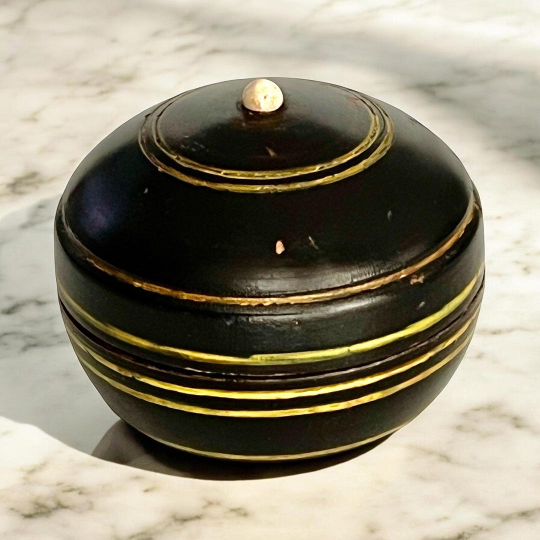Vintage Kumkum Tikka Box Made in Wood - Etsy