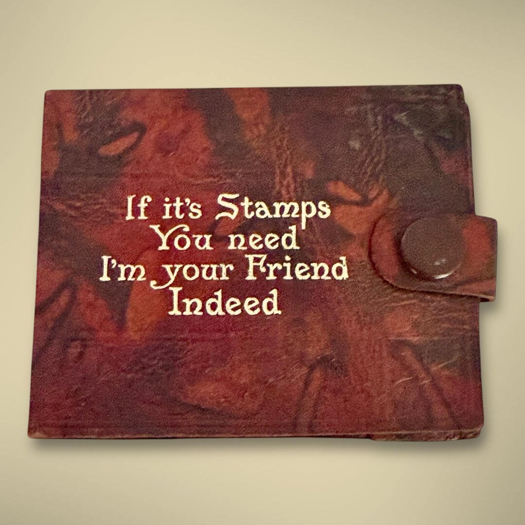 Vintage Leather Stamp Case - Etsy