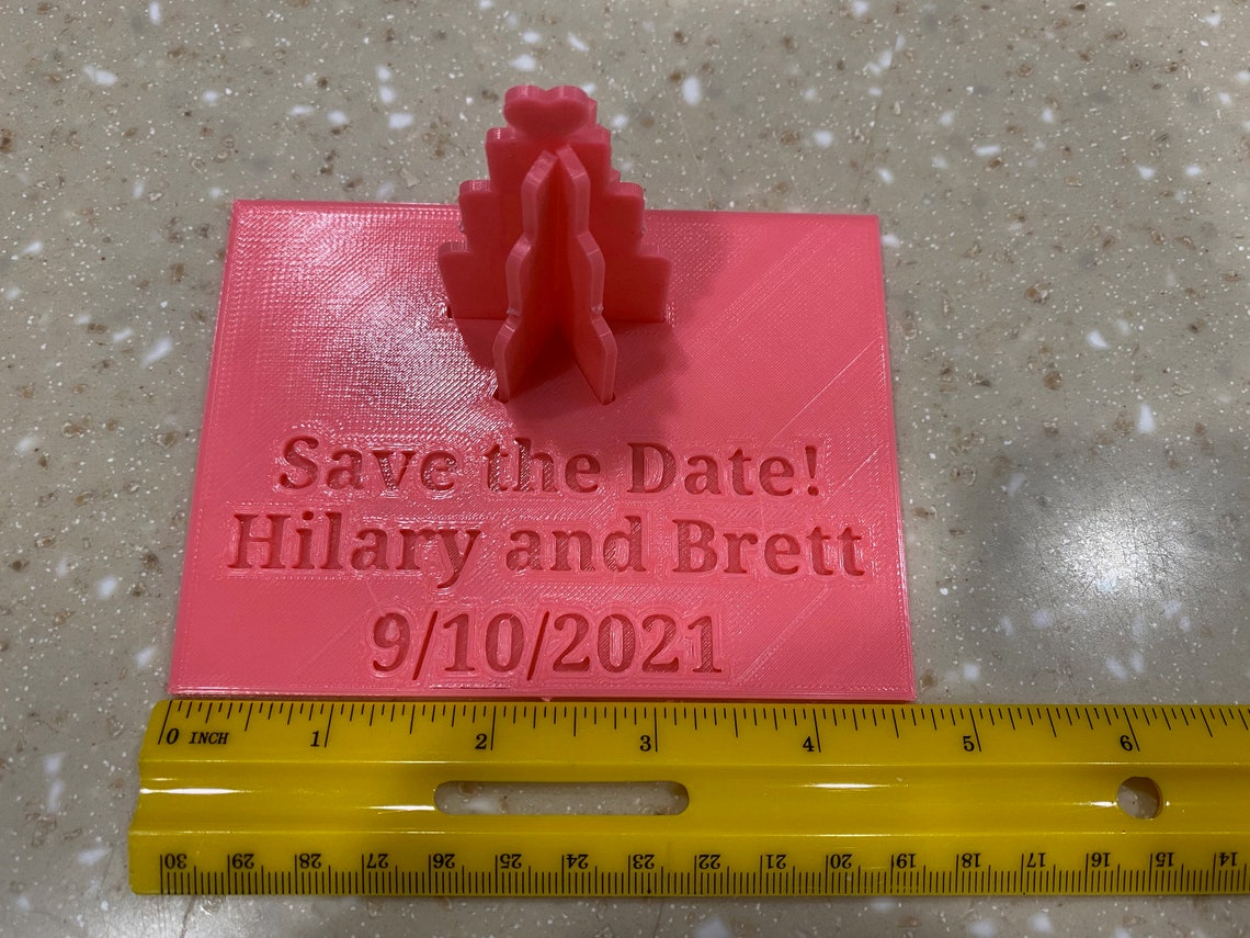 Save the Date 3D 3D printed Save the Date Buildable Save | Etsy