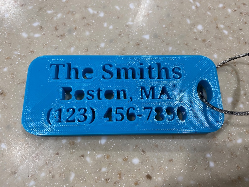 Luggage Tags Custom 3D Printed Multiple Sizes Multiple - Etsy