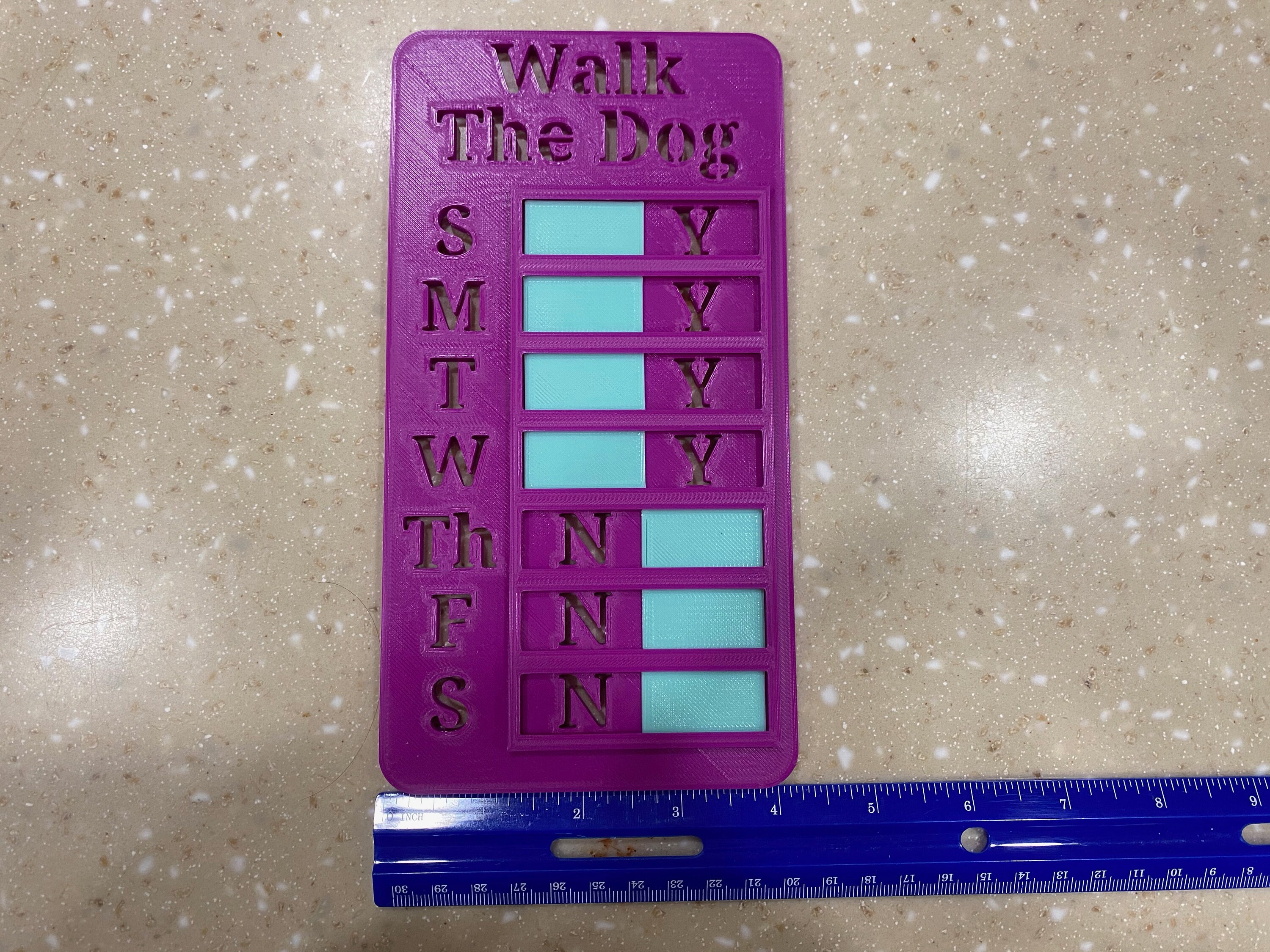 Custom Daily Task Board Magnetic 3D Printed Multiple Colors | Etsy
