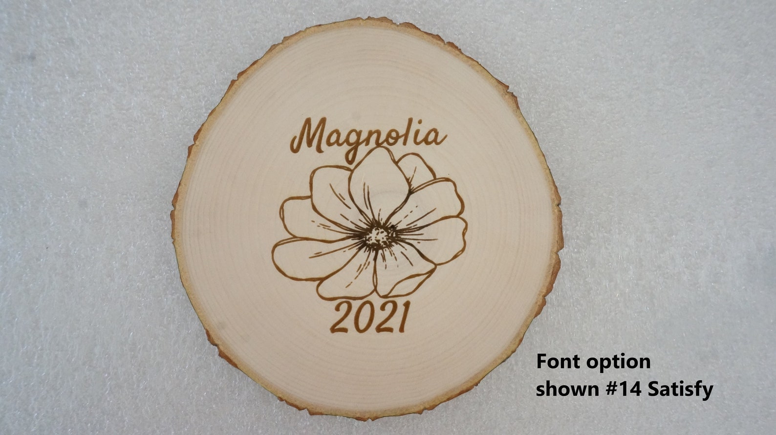 Magnolia Wood Slice Ornament or Magnet Flower Christmas - Etsy
