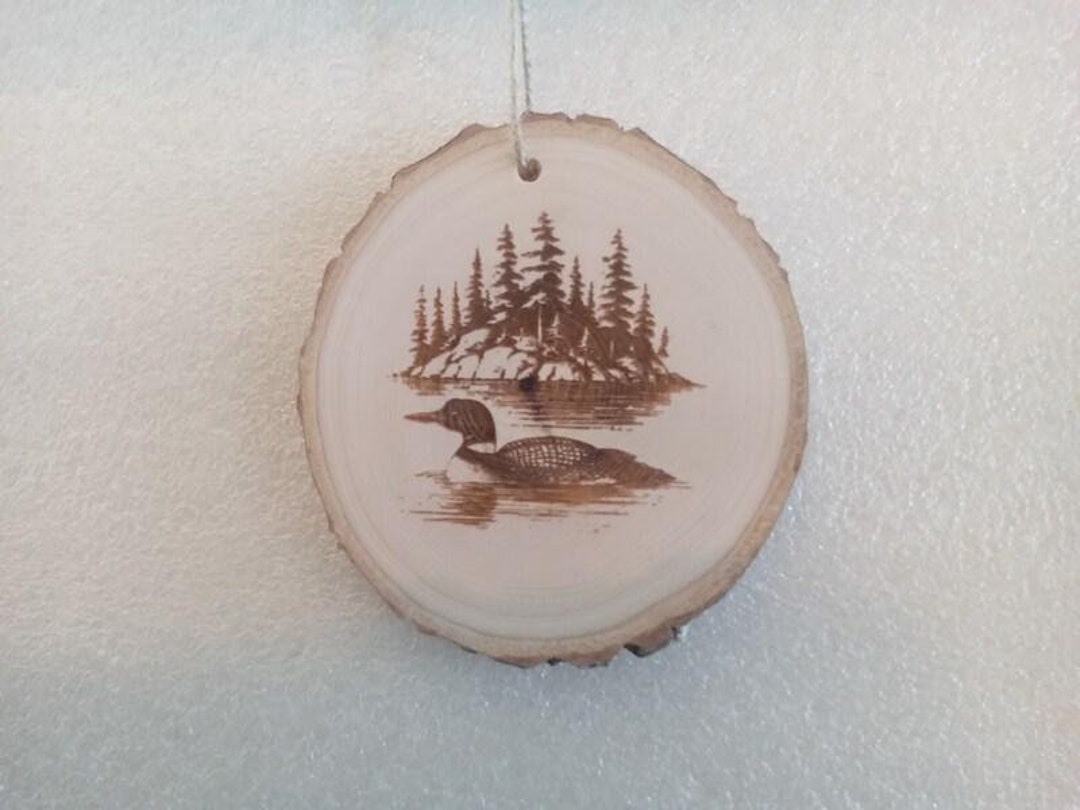 Loon DIY Color Your Own Wood Slice Ornament or Magnet Craft Kit, Can Be ...