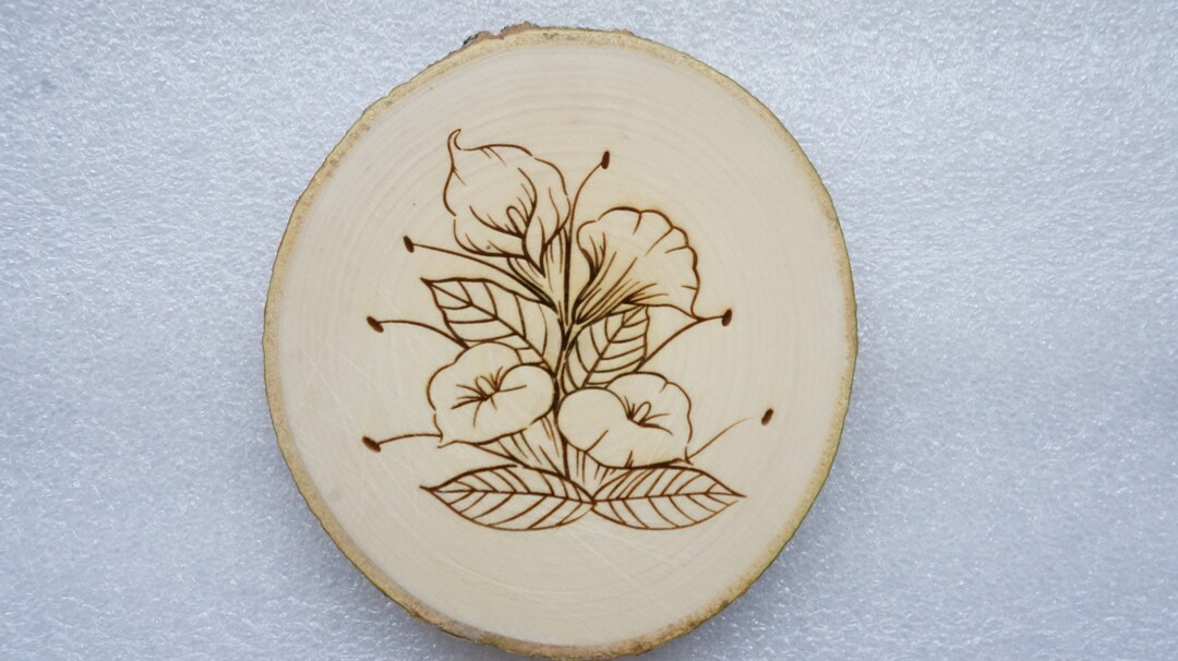 Calla Lily Wood Slice Ornament or Magnet Flower Christmas - Etsy