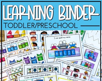 Prek Learning Binder, Toddler Busy Binder, Preschool Learning Binder ...