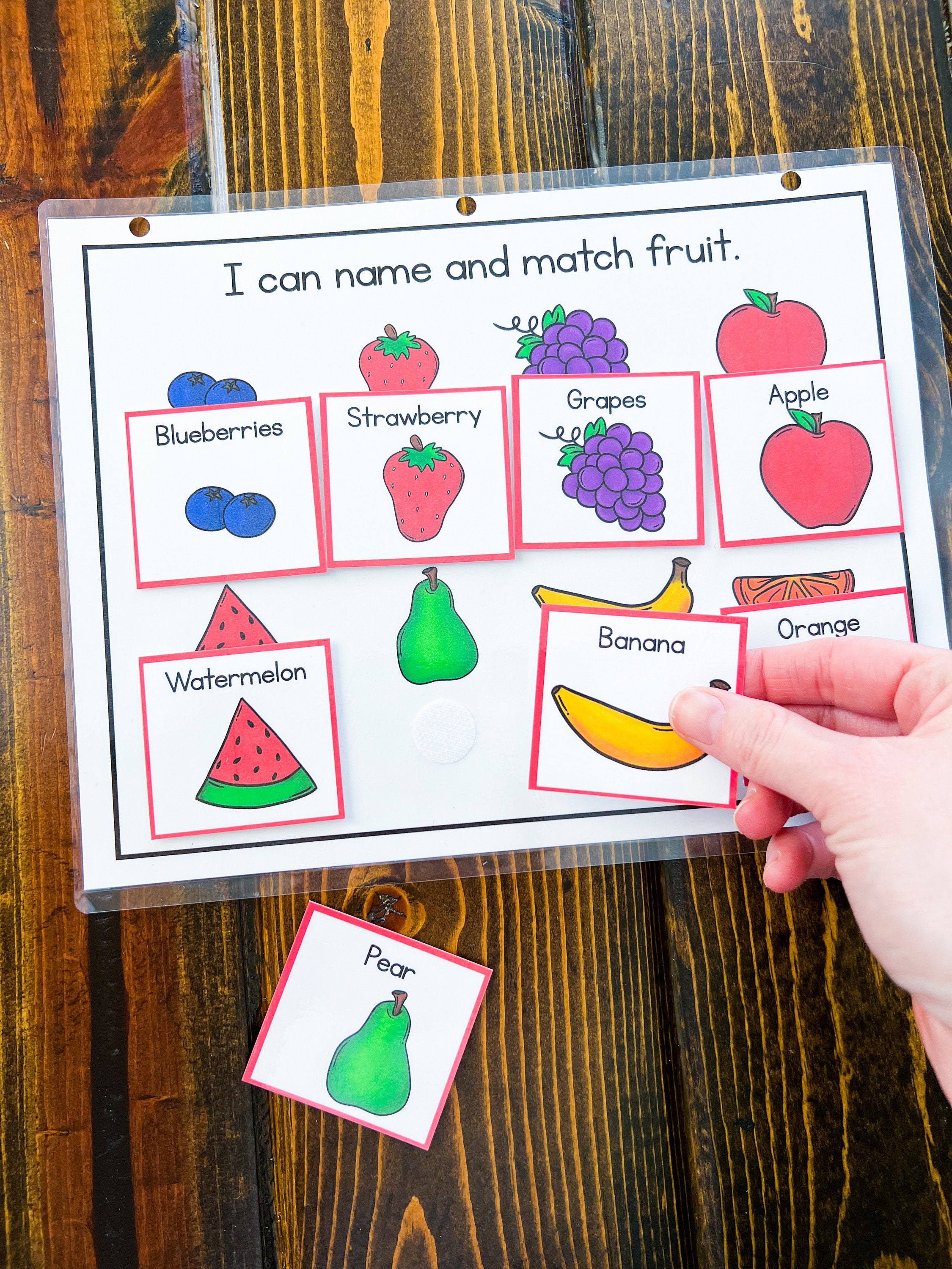 Fruit and Vegetable Matching Game, Kindergarten Curriculum, Preschool ...