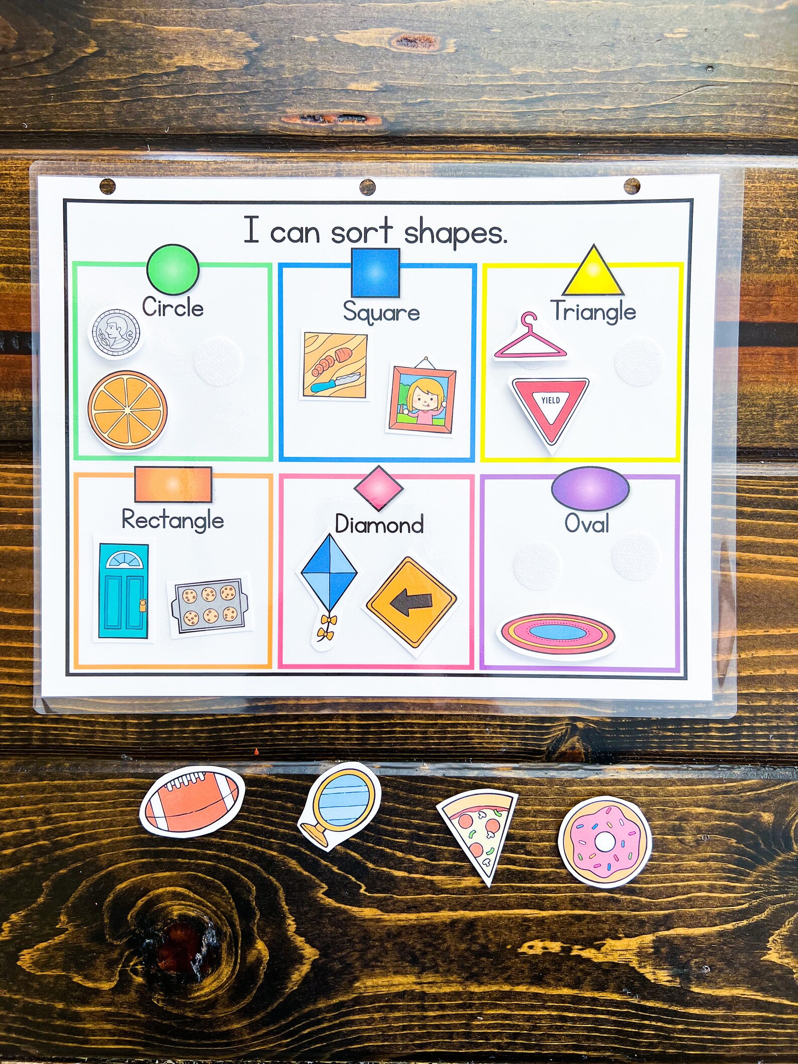 2D Shape Sort Activity Page, Geometry, Toddler Busy Binder, Homeschool ...