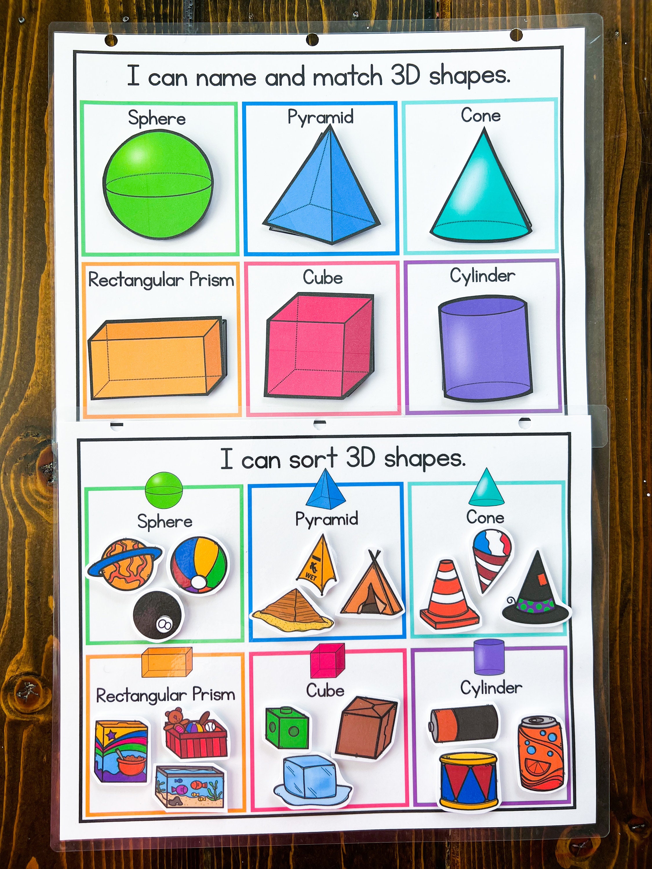Shape Game Bundle, 2D and 3D Shapes, Geometry, Toddler Busy Binder ...
