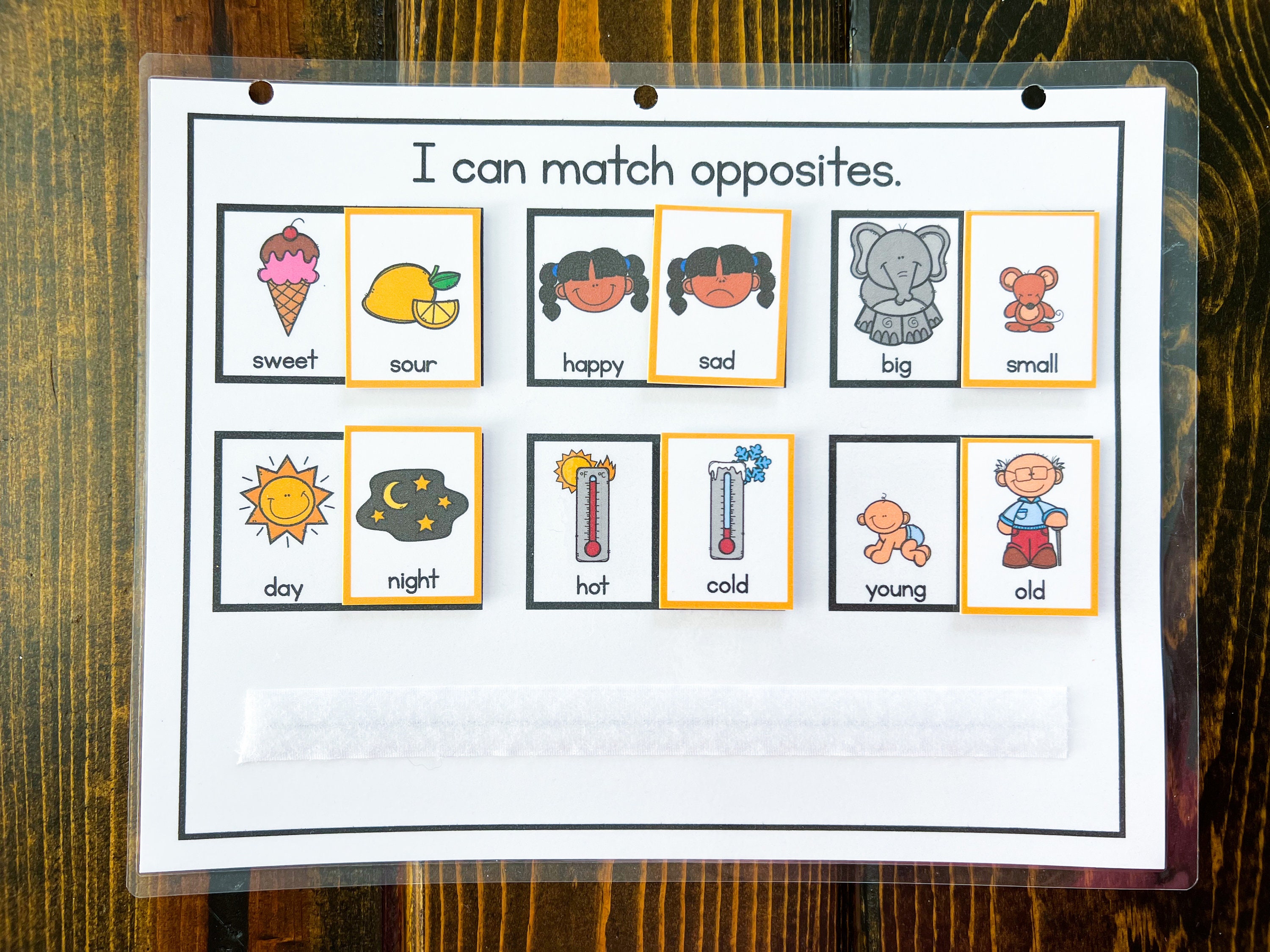 Opposites Matching Game, Preschool Curriculum, Kindergarten Curriculum ...