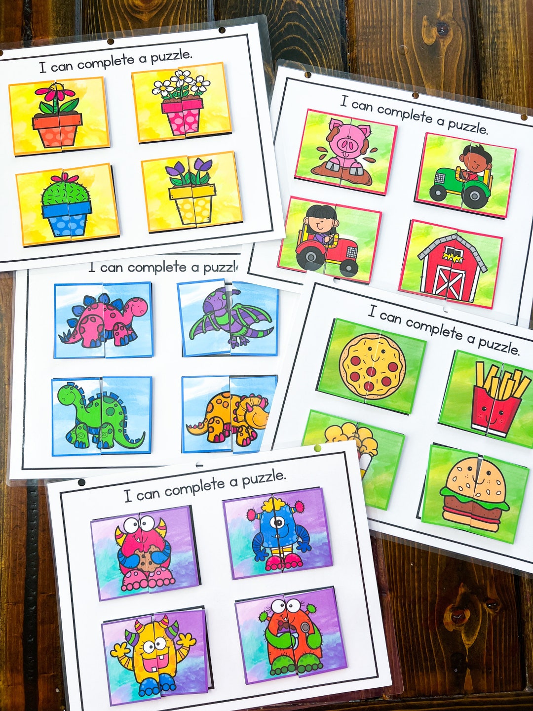 Puzzle Busy Binder Page, Busy Binder, Toddler Binder, Learning Binder ...