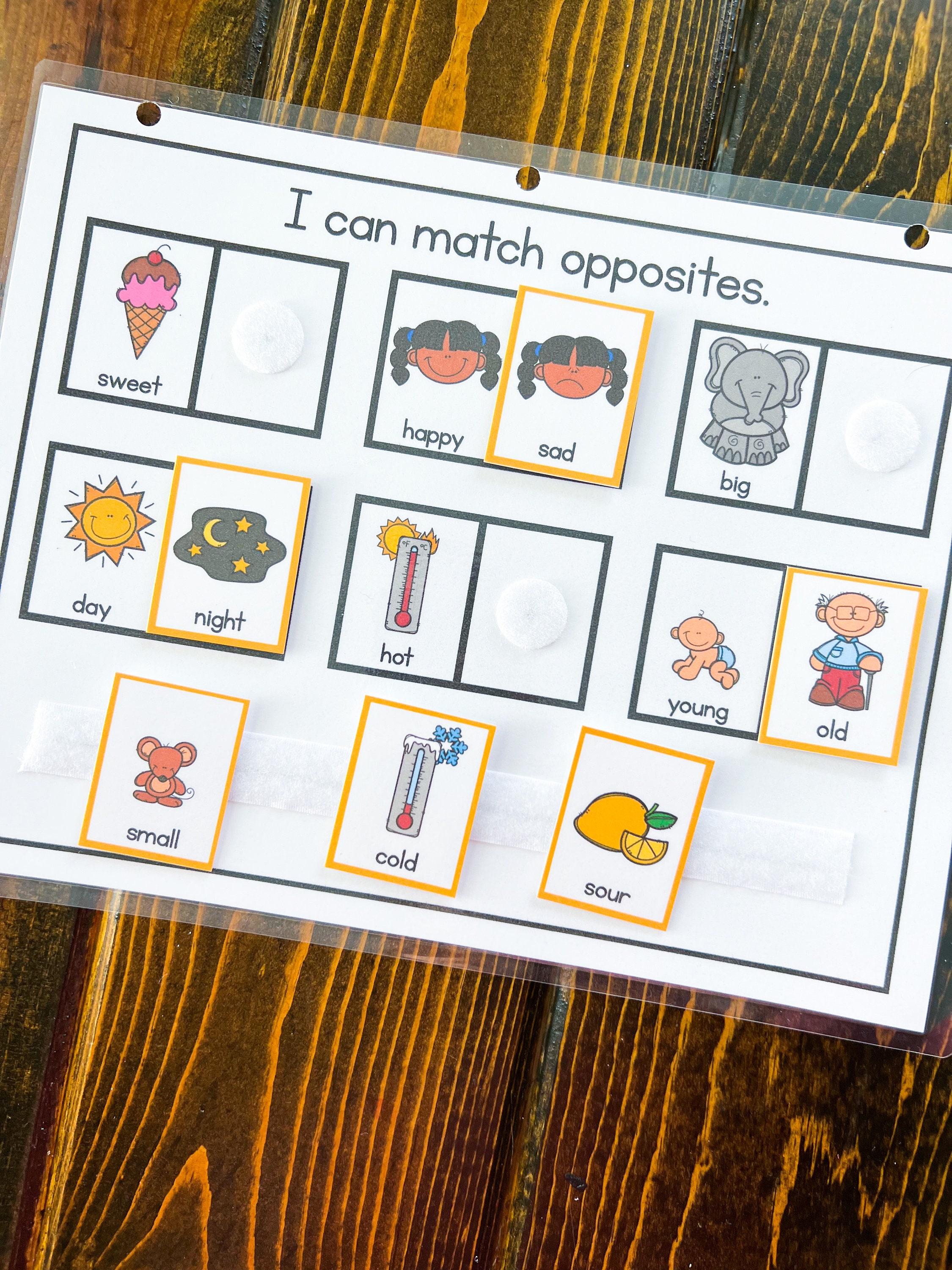 Opposites Matching Game, Preschool Curriculum, Kindergarten Curriculum ...