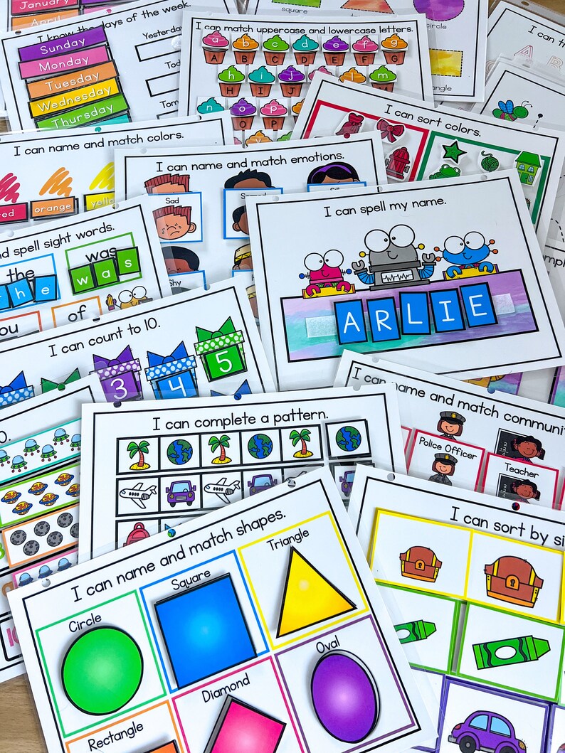 PRINTABLE Learning Binder, Digital Toddler Busy Binder, Preschool ...