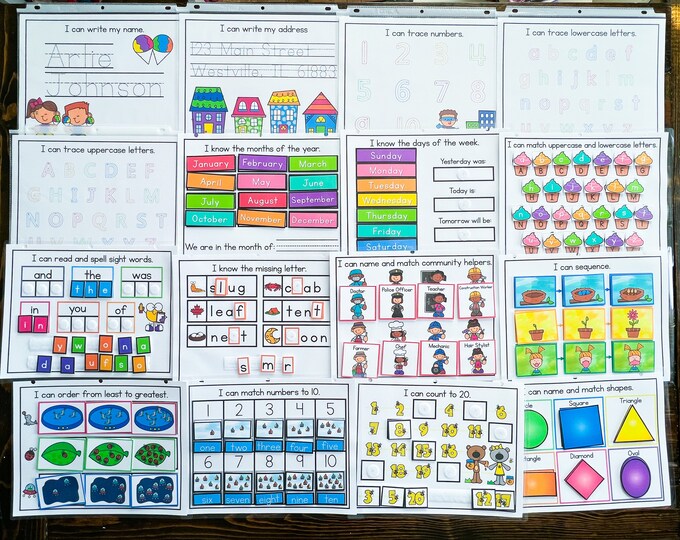 Kindergarten Learning Binder, Toddler Busy Binder, Preschool Learning ...