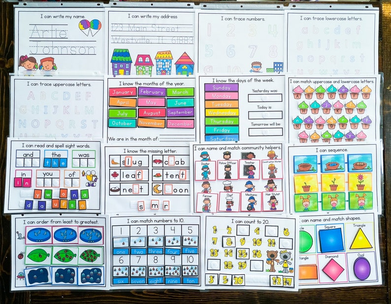 Kindergarten Learning Binder, Toddler Busy Binder, Preschool Learning ...
