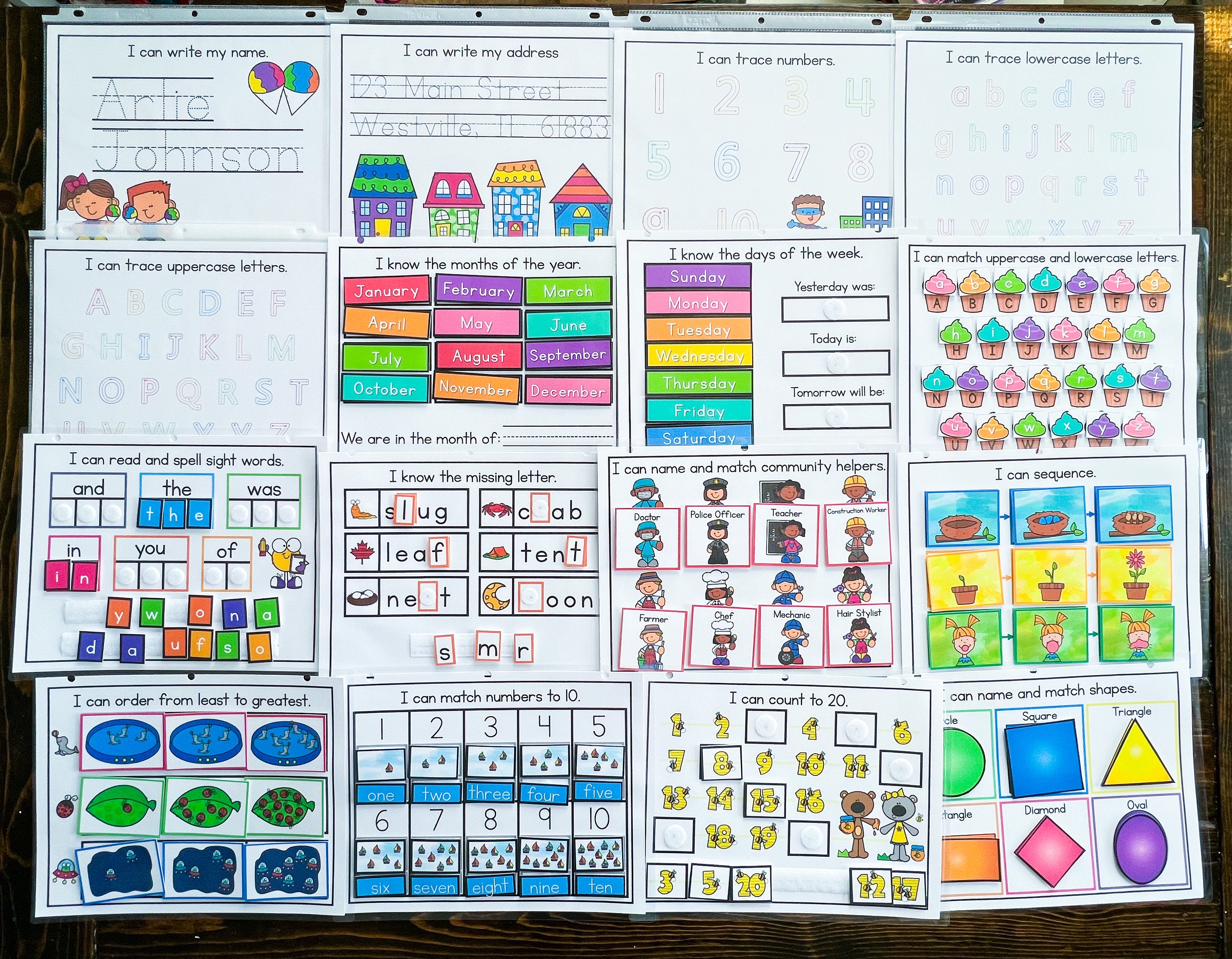 Kindergarten Learning Binder, Toddler Busy Binder, Preschool Learning ...