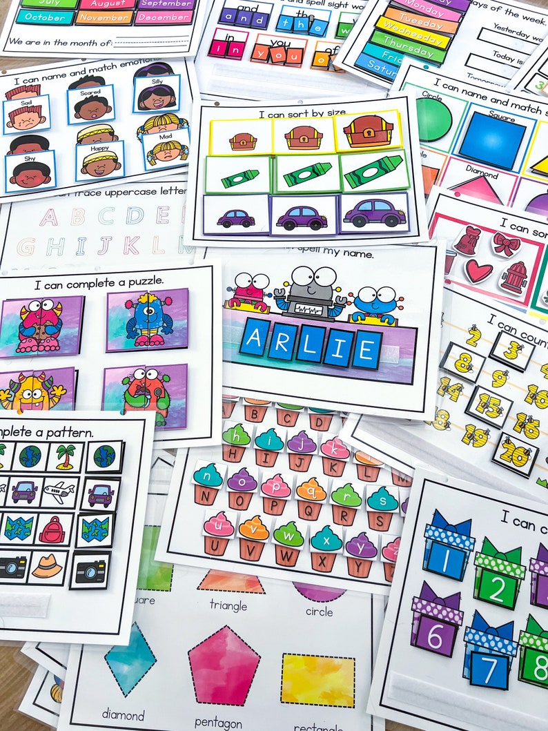 PRINTABLE Learning Binder, Digital Toddler Busy Binder, Preschool ...