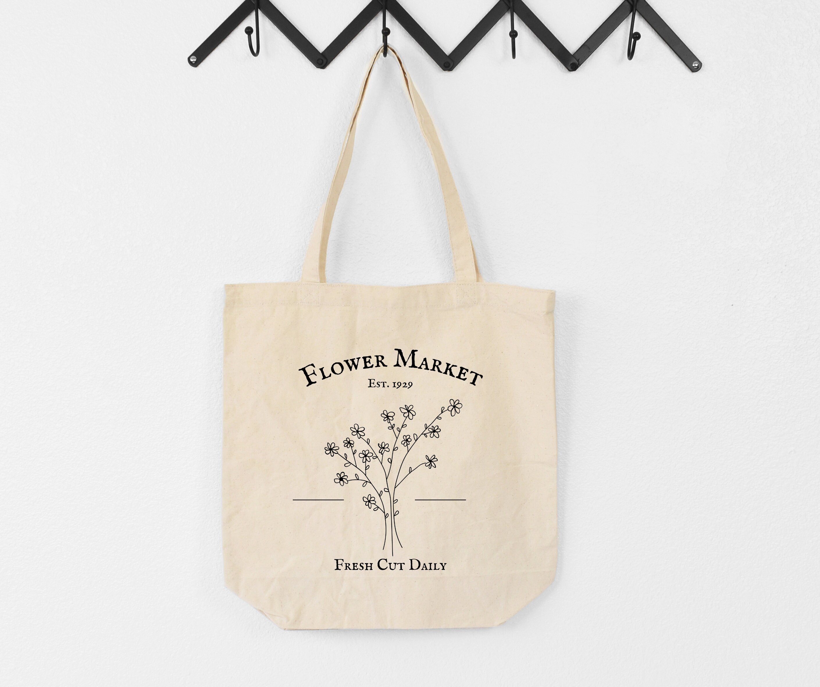 Fresh Flower Market Vintage - Eco-friendly Organic Cotton Tote Bag - Etsy