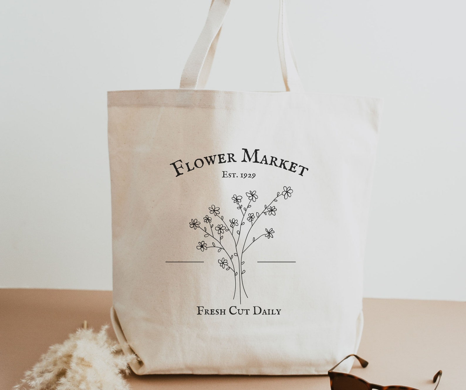 Fresh Flower Market Vintage - Eco-friendly Organic Cotton Tote Bag - Etsy