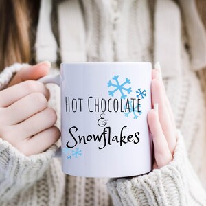 Snowflake Mug ǀ Hot Chocolate & Snowflakes Mug ǀ Holiday Gifts ǀ Winter ...