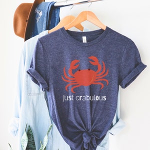 Just Crabulous Crab Shirt, Funny Crustaceancore Summer Tee - Etsy
