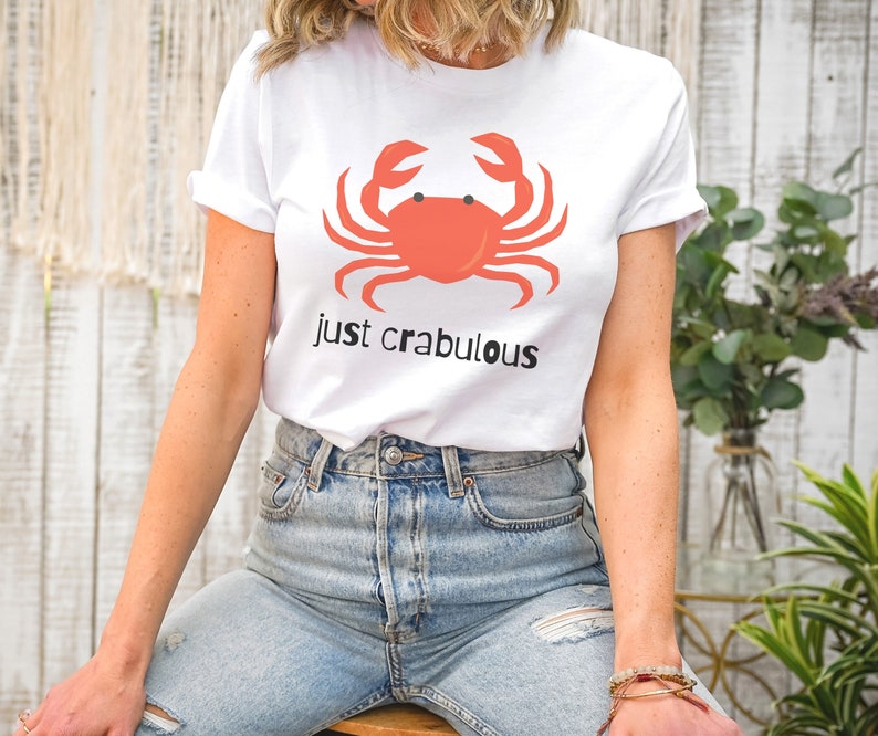 Crab Shirt ǀ Just Crabulous Tshirt ǀ Funny Crustaceancore Shirt ǀ ...