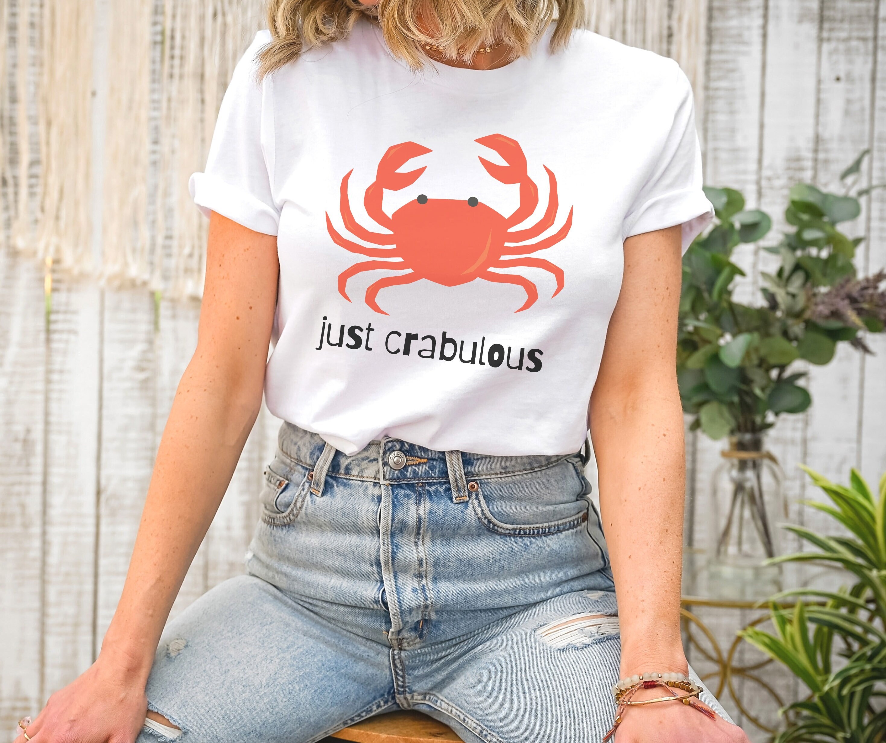 Just Crabulous Crab Shirt, Funny Crustaceancore Summer Tee - Etsy