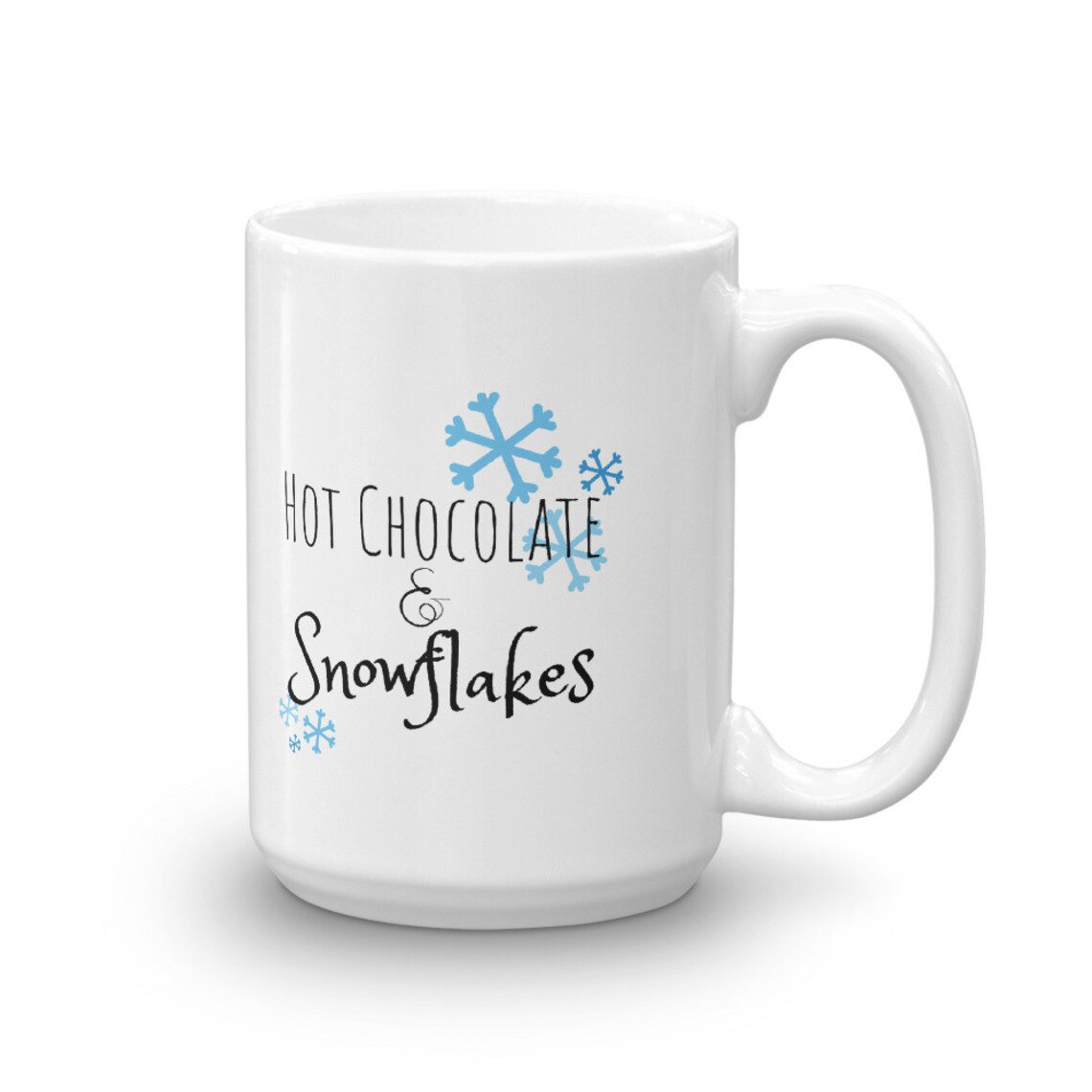 Snowflake Mug ǀ Hot Chocolate & Snowflakes Mug ǀ Holiday Gifts ǀ Winter ...
