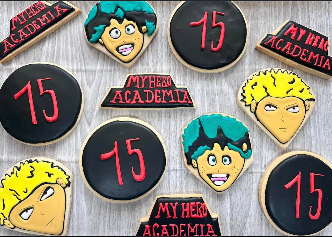 My Hero Academia Custom Cookies, Anime Cookies, Custom Anime Party ...