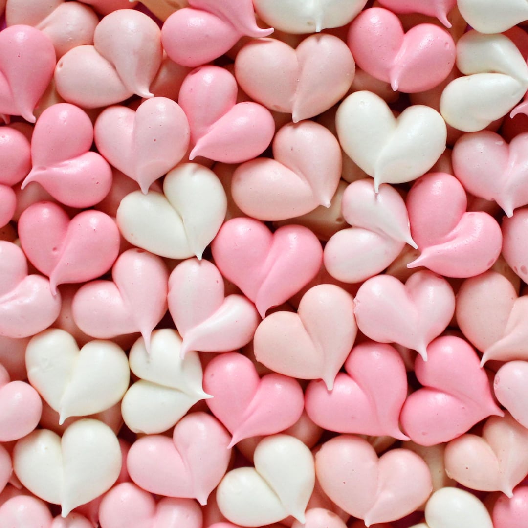 Heart Meringue Cookies - Small Batch - Packaged in Bulk - 1.5" Pieces ...