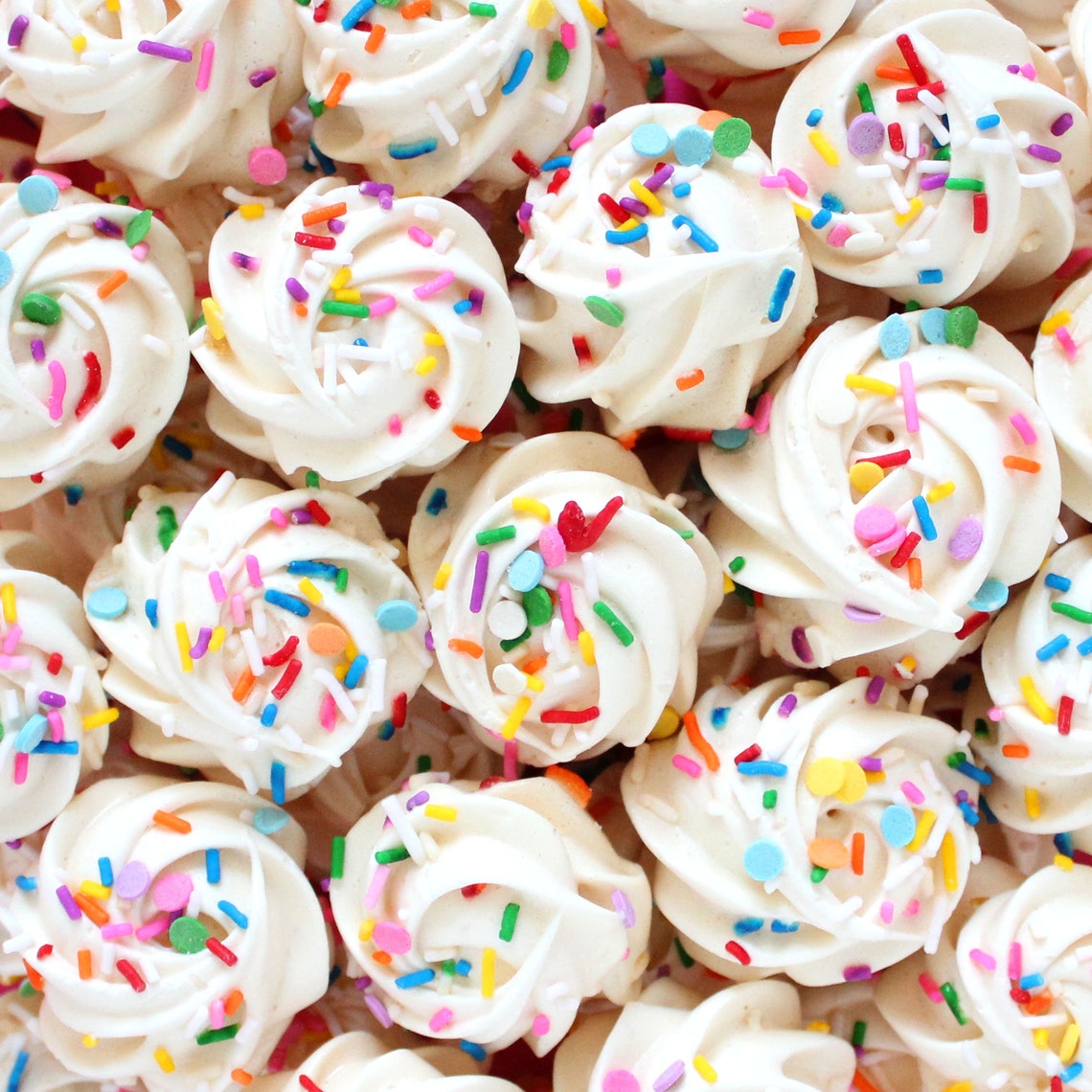 Vanilla Sprinkle Meringue Cookies - Small Batch - Packaged in Bulk - 1. ...
