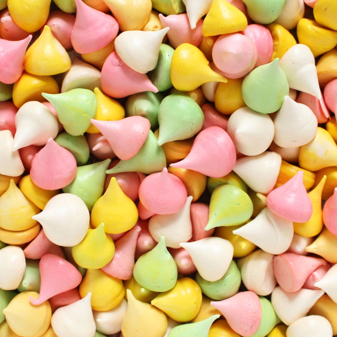 Meringue Drops Pastel Rainbow Cookies Shower Party Favor Gift Thank You ...