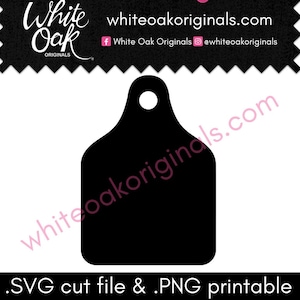 Ear Tag SVG Cut File & PNG Printable - Etsy Canada