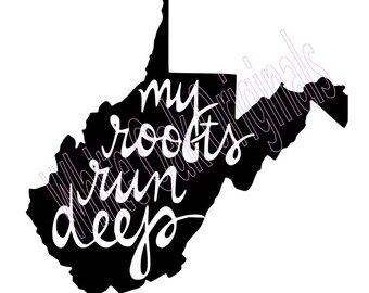 Wv Roots Svg - Etsy