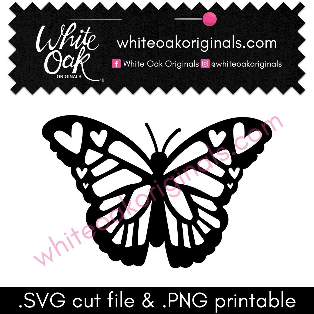 Butterfly Cut File & PNG Printable - Etsy