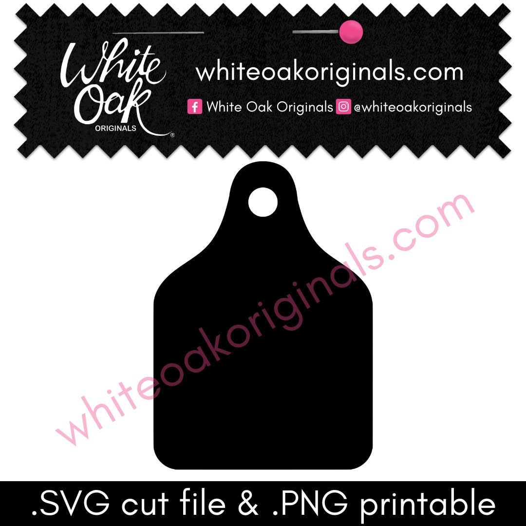 Ear Tag SVG Cut File & PNG Printable - Etsy Canada