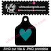 Ear Tag SVG Cut File & PNG Printable - Etsy Canada